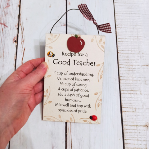 Tabliczka Recipe for a Good Teacher > Edu Pszczółka